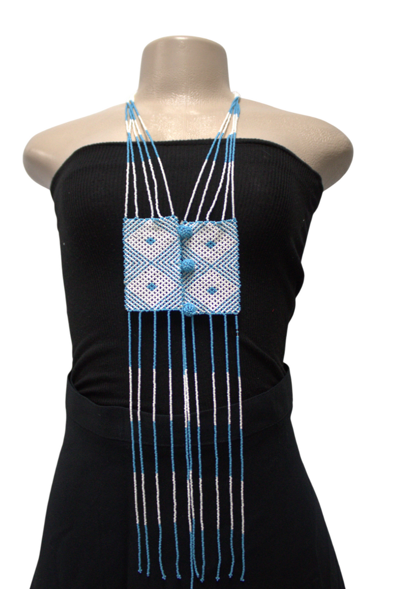 Ladies Traditional Neck -blue &white – ZE Africa