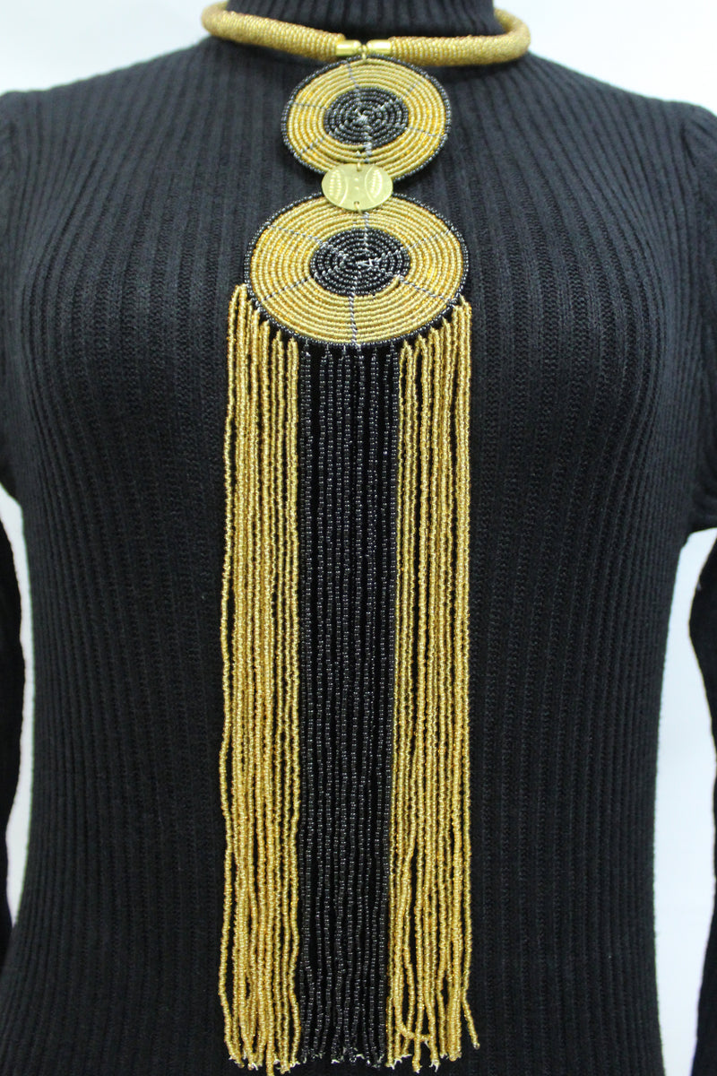 Gold & Black Traditional Neck Piece – ZE Africa