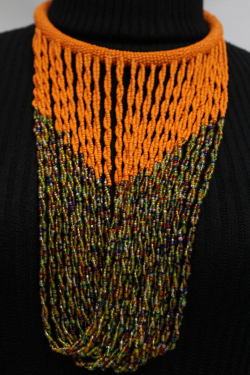 Orange Traditional Neck Piece – ZE Africa