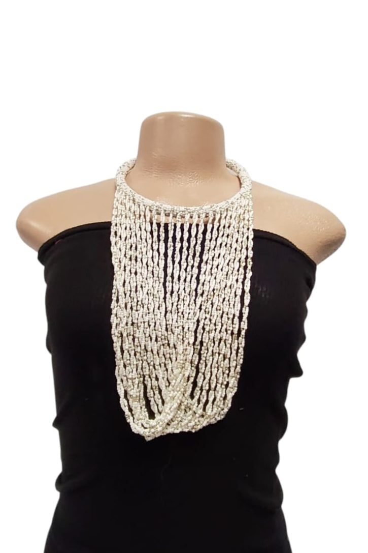 White Traditional Neck Piece – ZE Africa