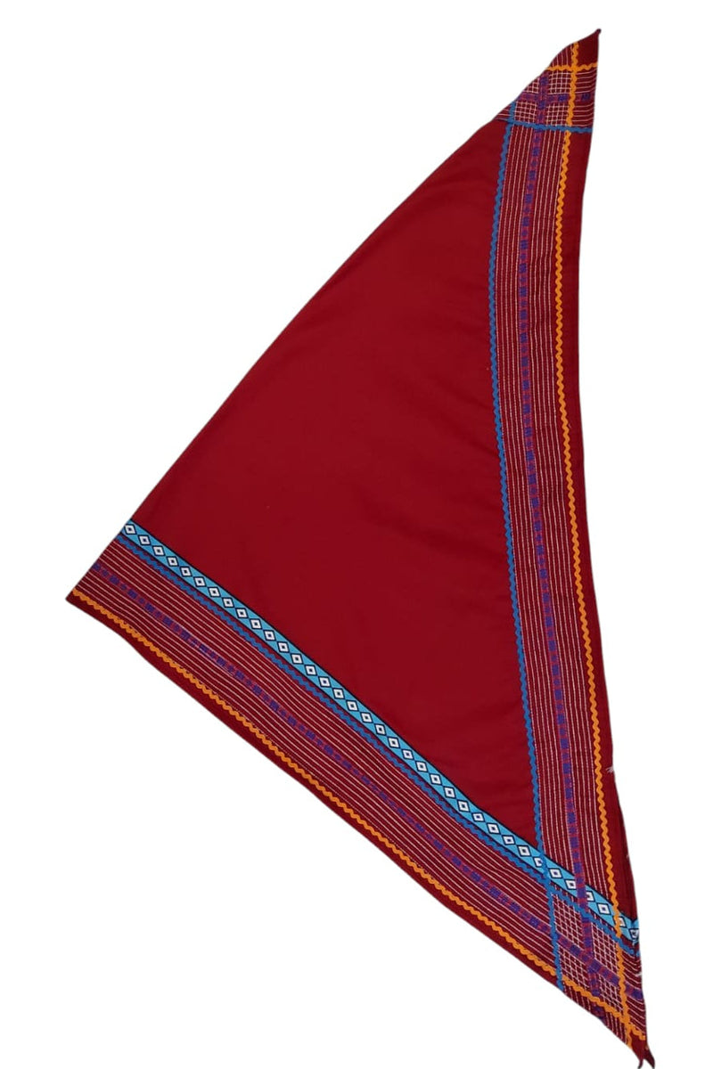 Ladies Traditional Triangle Doek- Dark Red – ZE Africa