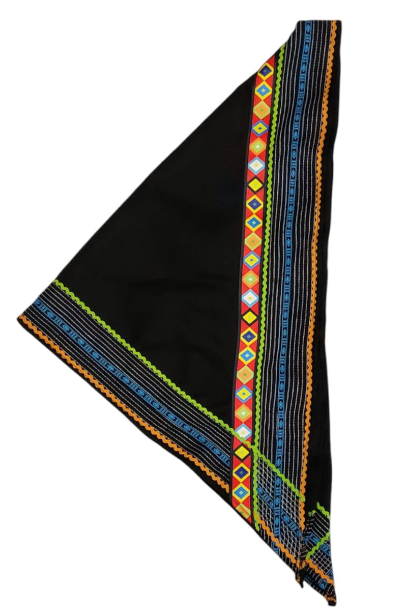 Ladies Traditional Triangle Doek Black – ZE Africa