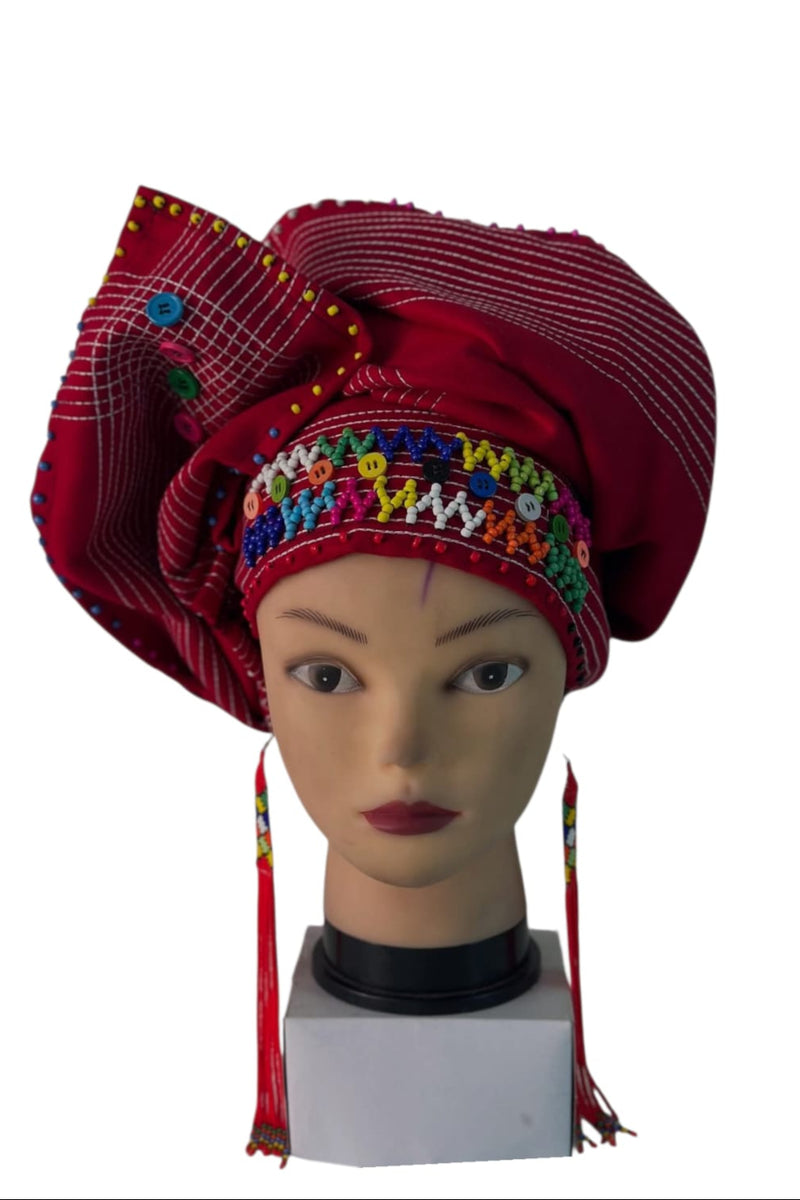 Ladies Rectangle Doek-Red – ZE Africa