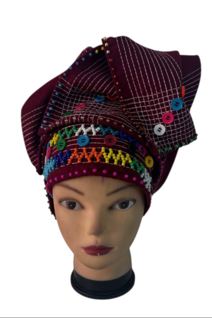 Ladies Ractangle Doek- Maroon – ZE Africa